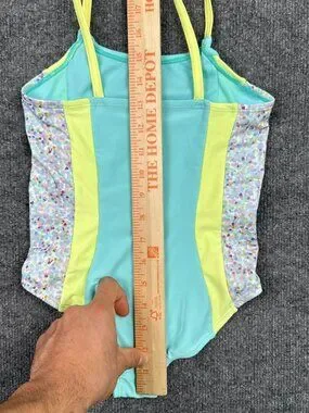 Swim | Eddie Bauer Girls Onepiece Swimsuit Tealneon Yellow Size 7 Nwd ...